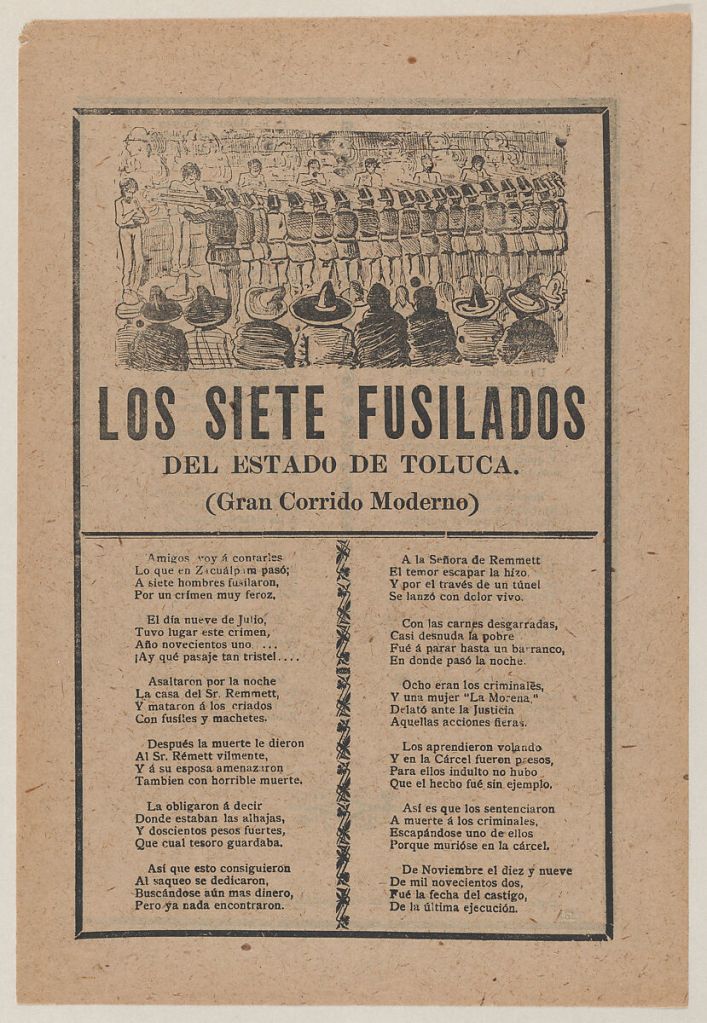 Corridos: (Mostly) True Stories in Verse With Music